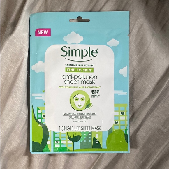 Simple | Skincare | Nwt Simple Green Skincare Mask | Poshmark